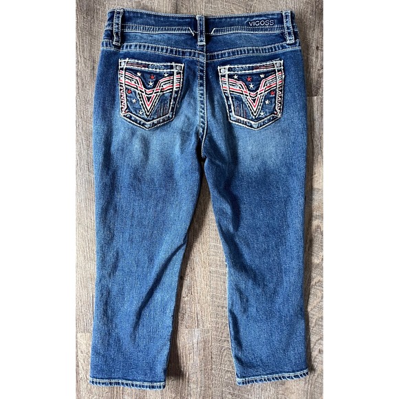 Vigoss | Jeans | Vigoss Capri Patriotic Usa Jeans Size 6 Red White Blue ...